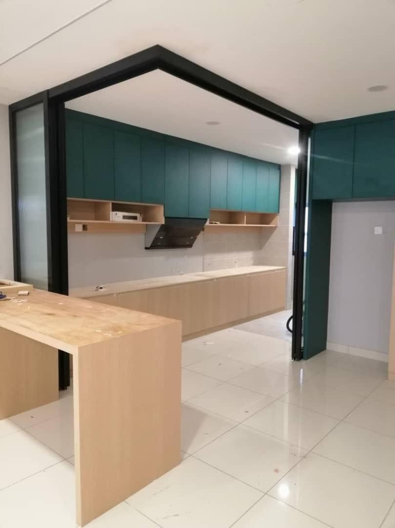 L shape glass sliding door, Furniture & Home Living, Bathroom & Kitchen ...