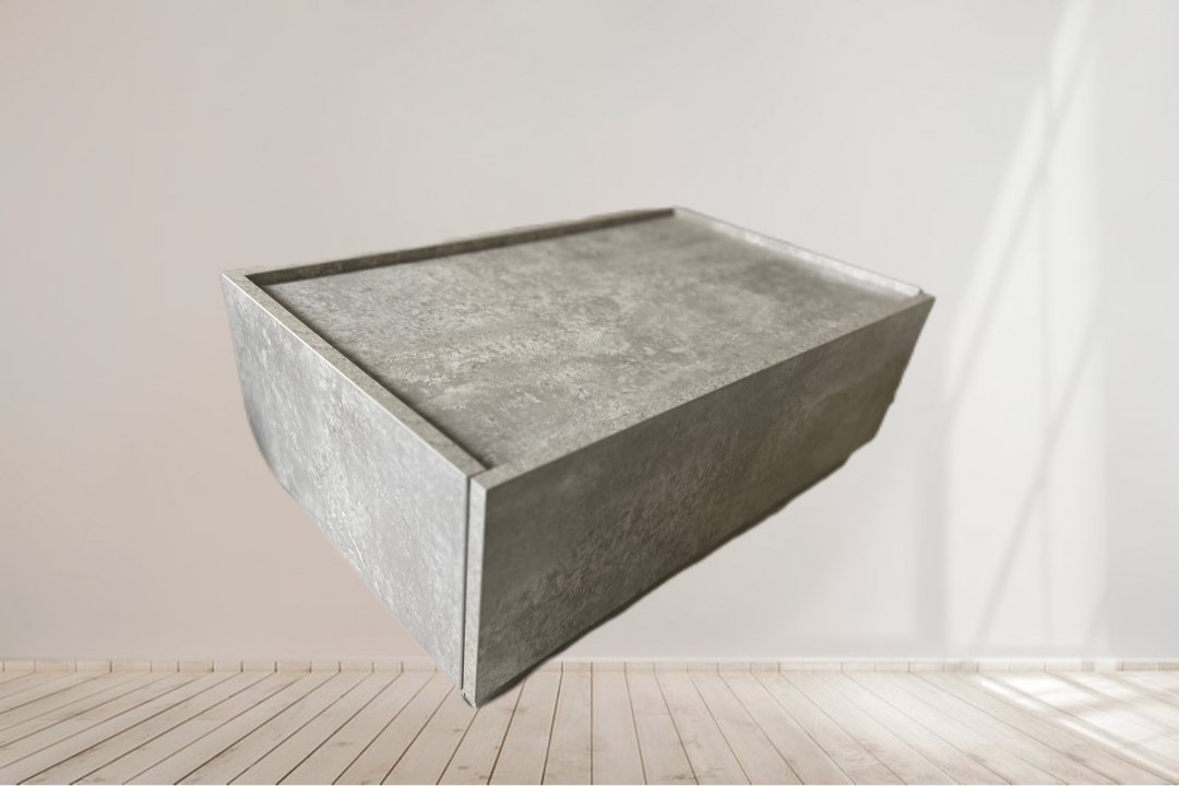 Nordic Concrete Cement Industrial Drawer Shelf Bedside TV Side Small ...