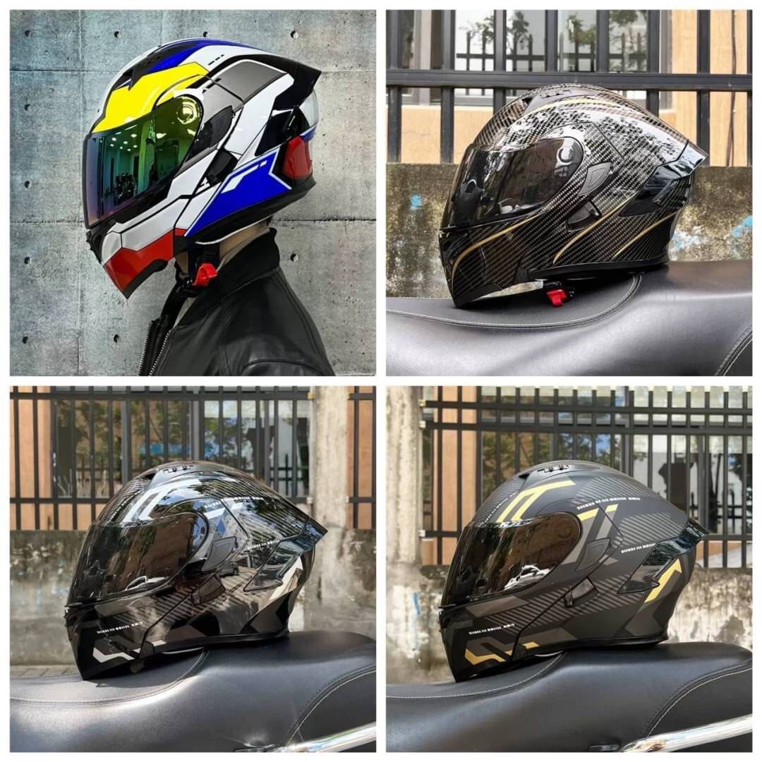 ORZ modular motorbike helmet with dual visor and DOT certification Flip ...