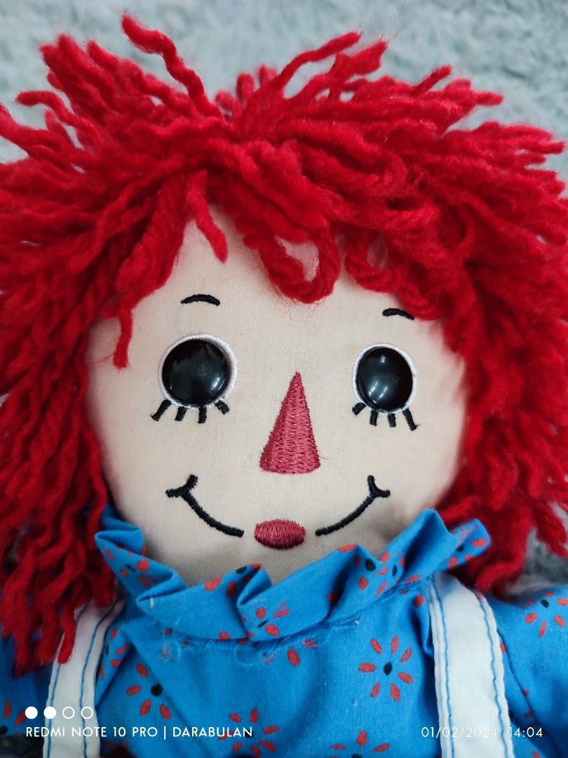 ⚪️Raggedy Ann Annabelle Ragdoll Cute Soft Toy Plush Plushie Plushy ...