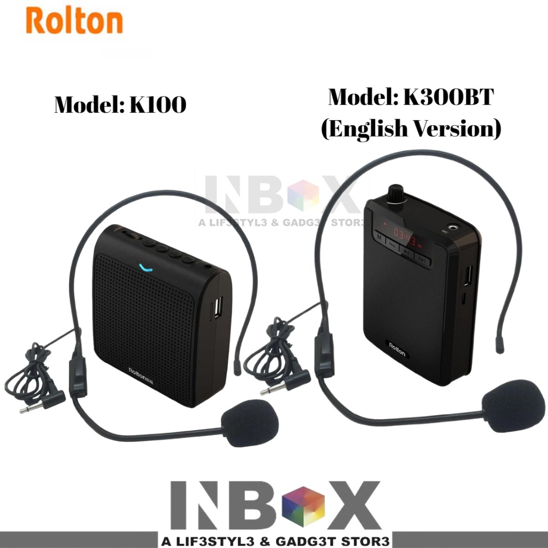 Rolton [SG] K100 Portable Loud Speaker /K300BT(English Version) Portable Loud Speaker, Audio ...