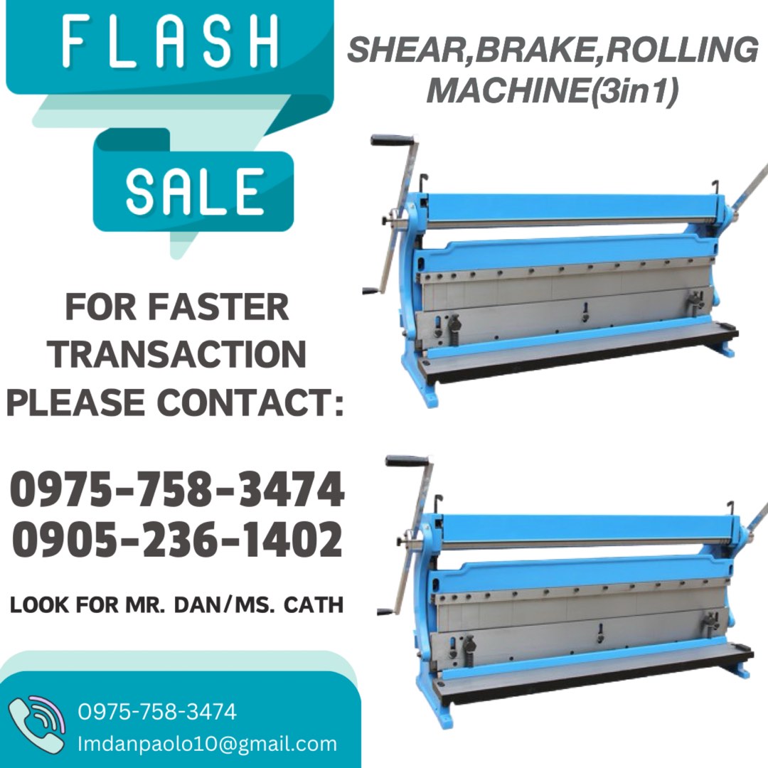 Shear,Break,Rolling Machine (3in1), Commercial & Industrial ...