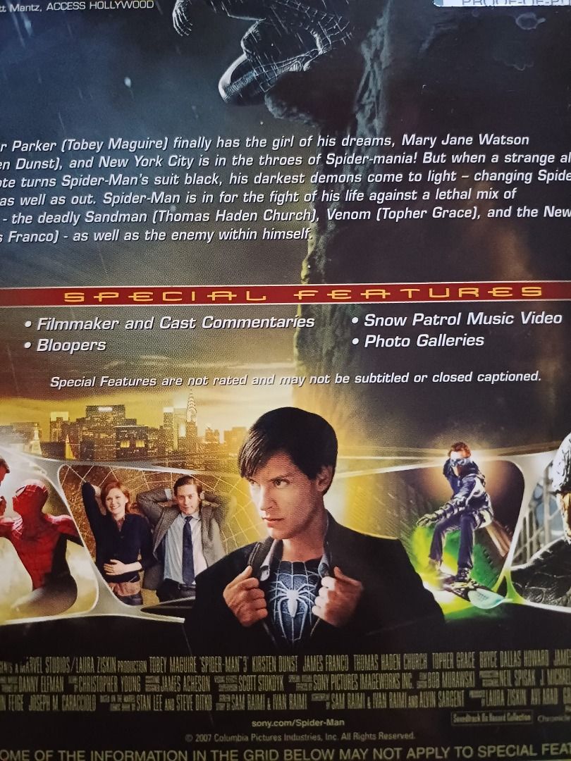 SPIDERMAN 3, Hobbies & Toys, Music & Media, CDs & DVDs on Carousell