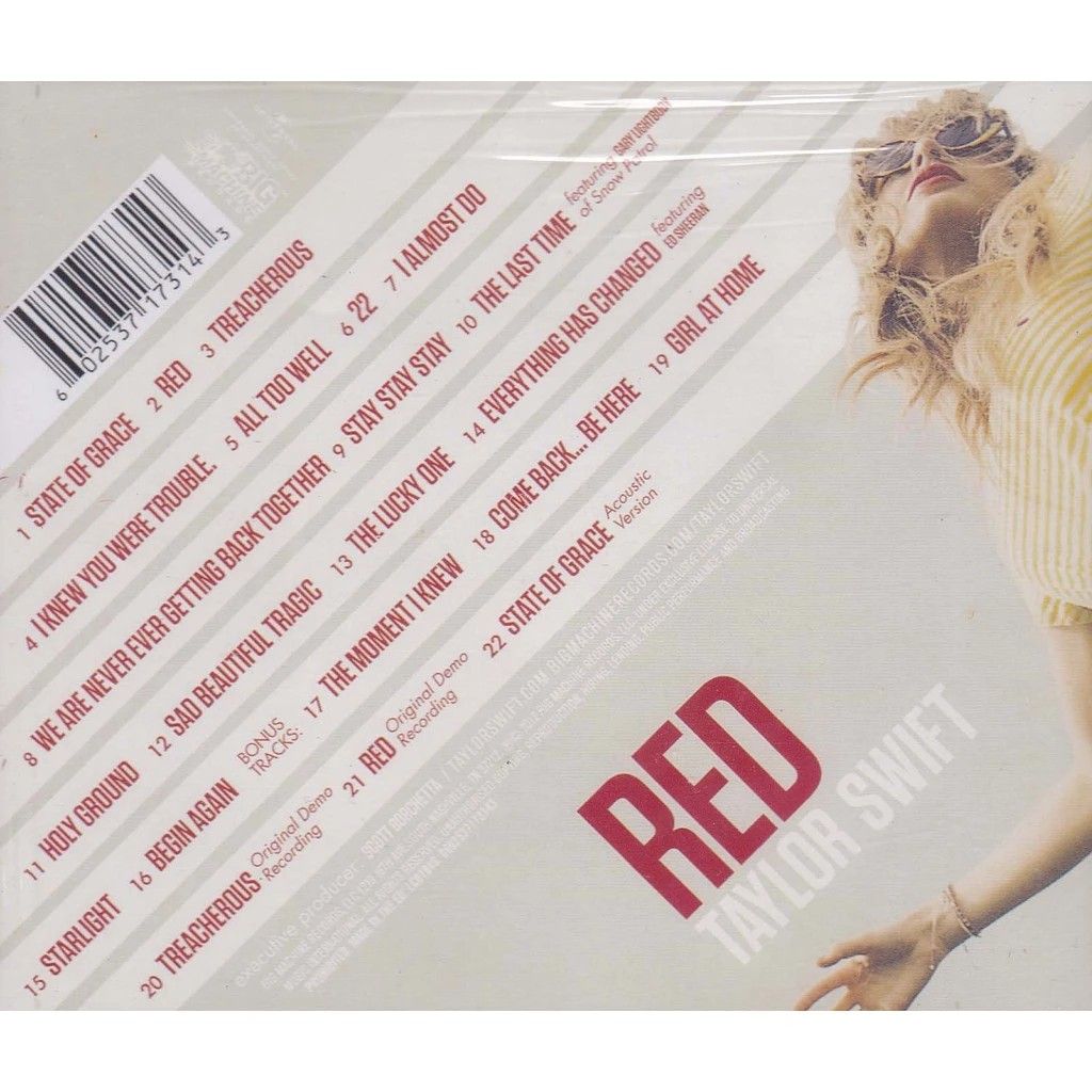 Taylor Swift - Red Deluxe 22 Tracks Edition ORIGINAL, Musik & Media, CD ...