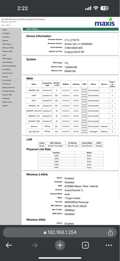 TP-link Maxis Archer C5v AC1200 Wireless Dual Band, Computers & Tech ...