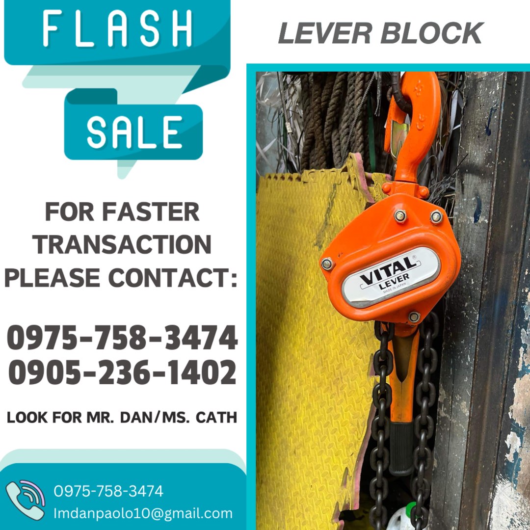 Vital Lever Block, Commercial & Industrial, Construction Tools ...