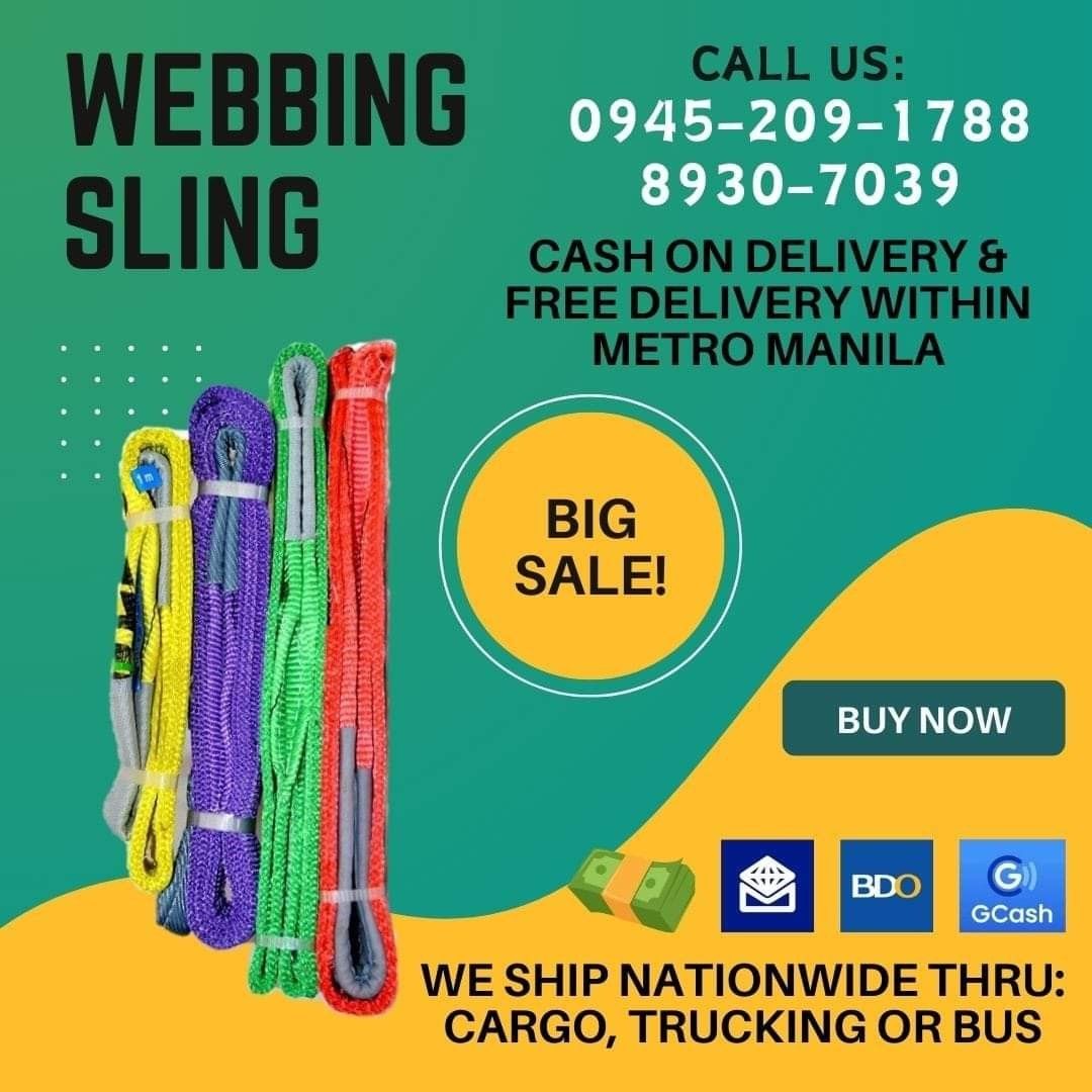 WEBBING SLING LIFTING BELT, Commercial & Industrial, Construction Tools ...