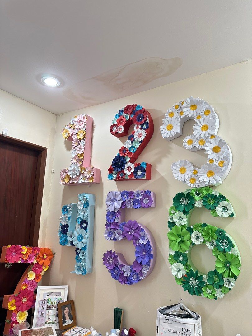 3D number standee for monthly milestones, Babies & Kids, Baby Nursery ...