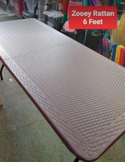 4FT & 6FT RATTAN FOLDING TABLES- ZOOEY, Furniture & Home Living ...
