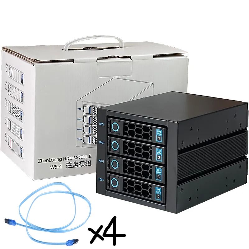 5.25" bay to 4 bay sata iii hhd ssd hot swap cage external module with ...