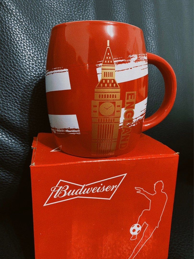 百威啤酒 Budweiser 馬克杯 杯子, 家具及居家用品, 浴室、廚房用品配件在旋轉拍賣