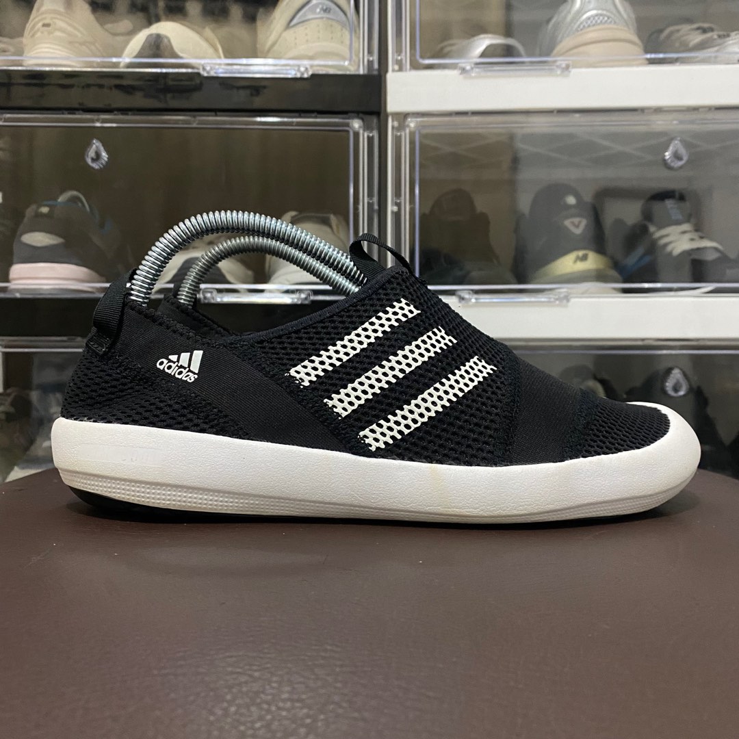 Adidas Terrex Climacool Boat Slip On Black White, Fesyen Pria, Sepatu ...