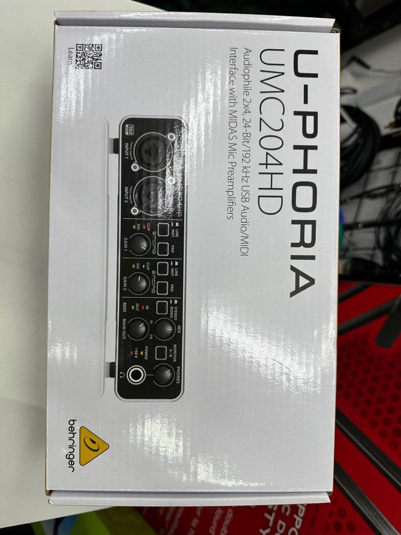 Behringer U-Phoria UMC204HD Audio Interface, Hobbies & Toys, Musical ...