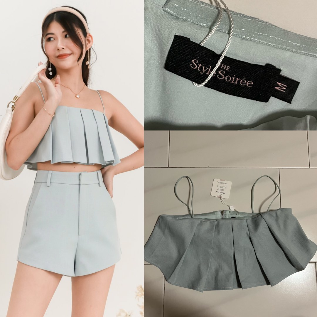 BNWT The Style Soiree TSS Chance Top Tiffany Blue, Women's Fashion ...