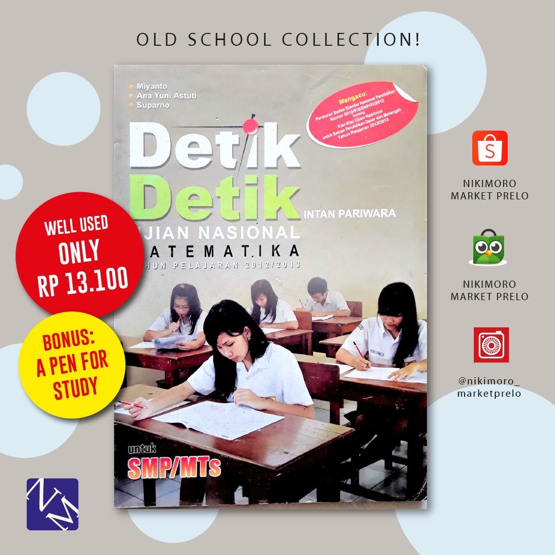 Detik-Detik Ujian Nasional SMP/MTs Matematika Tahun 2012/2013, Buku ...