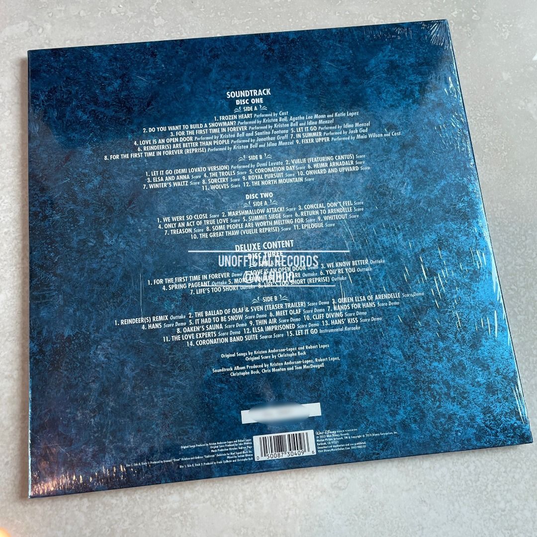 《FROZEN》OST - Walt Disney Records - Deluxe Edition - 2013 - US - LP 黑膠 ...