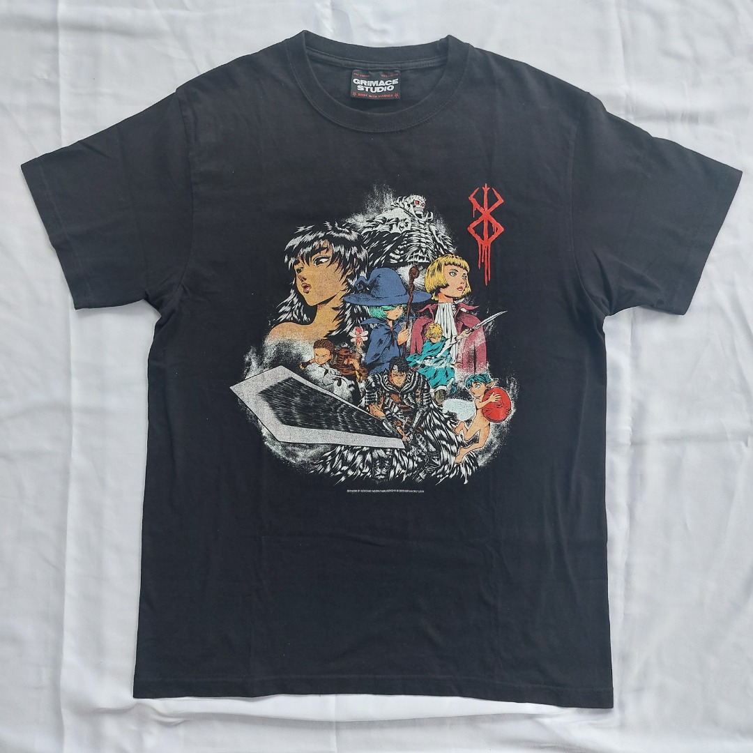Kaos Vintage Anime Bootleg Berserk Guts Party, Fesyen Pria, Pakaian ...