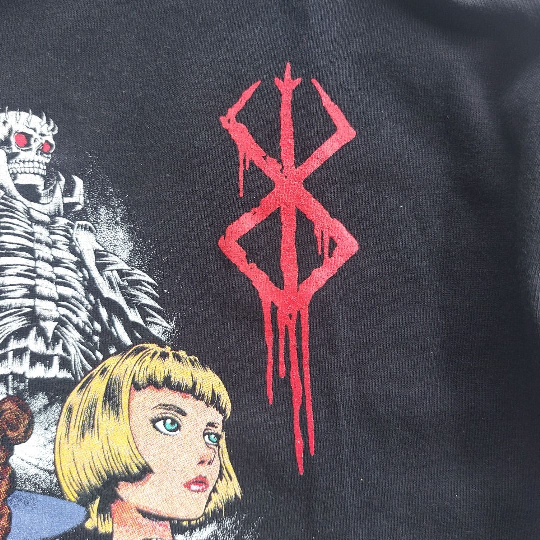 Kaos Vintage Anime Bootleg Berserk Guts Party, Fesyen Pria, Pakaian ...