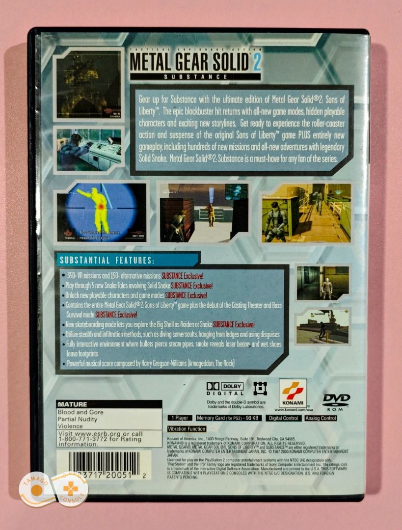Metal Gear Solid 2 Substance - [PS2 Game] [NTSC - ENGLISH Language ...