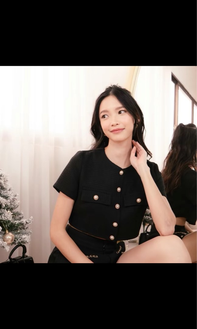 Mikayla Celestial Tweed Top, Women's Fashion, Tops, Other Tops on Carousell