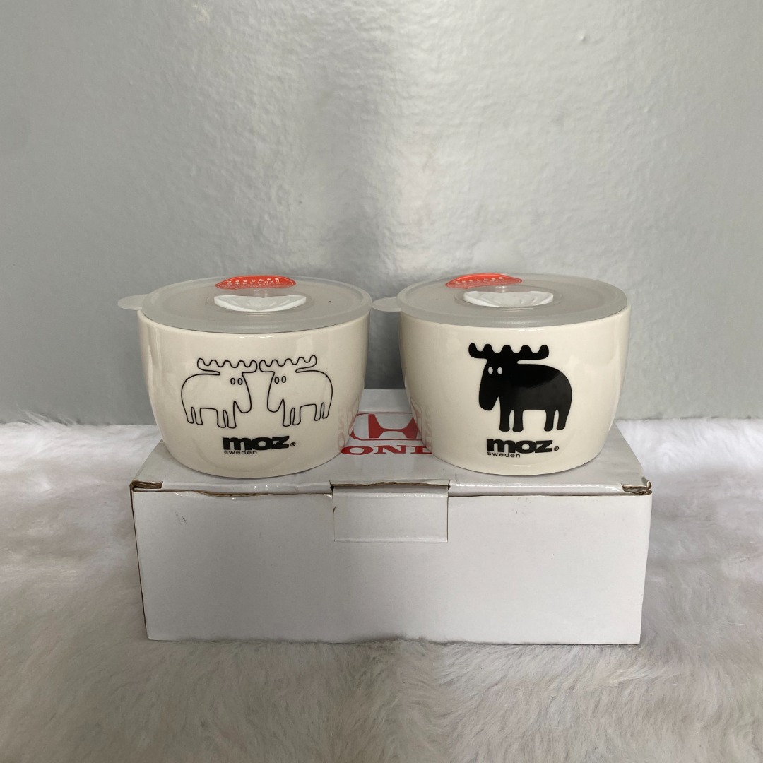 Moz Sweden Honda Ivory White Ceramic Food Keeper, Furniture & Home ...