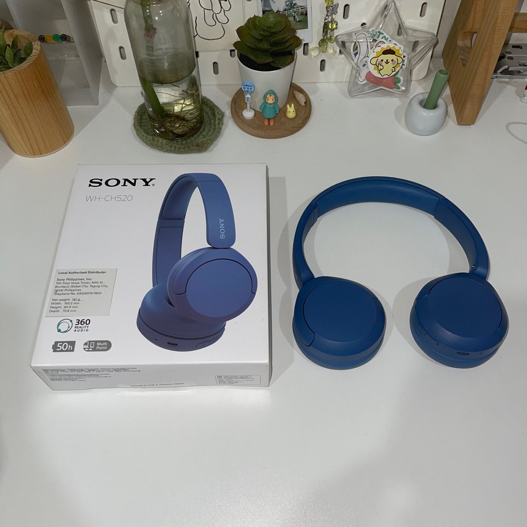ORIGINAL Sony WH-CH520 Bluetooth Wireless Stereo Headphones Headset Blue, Audio, Headphones ...