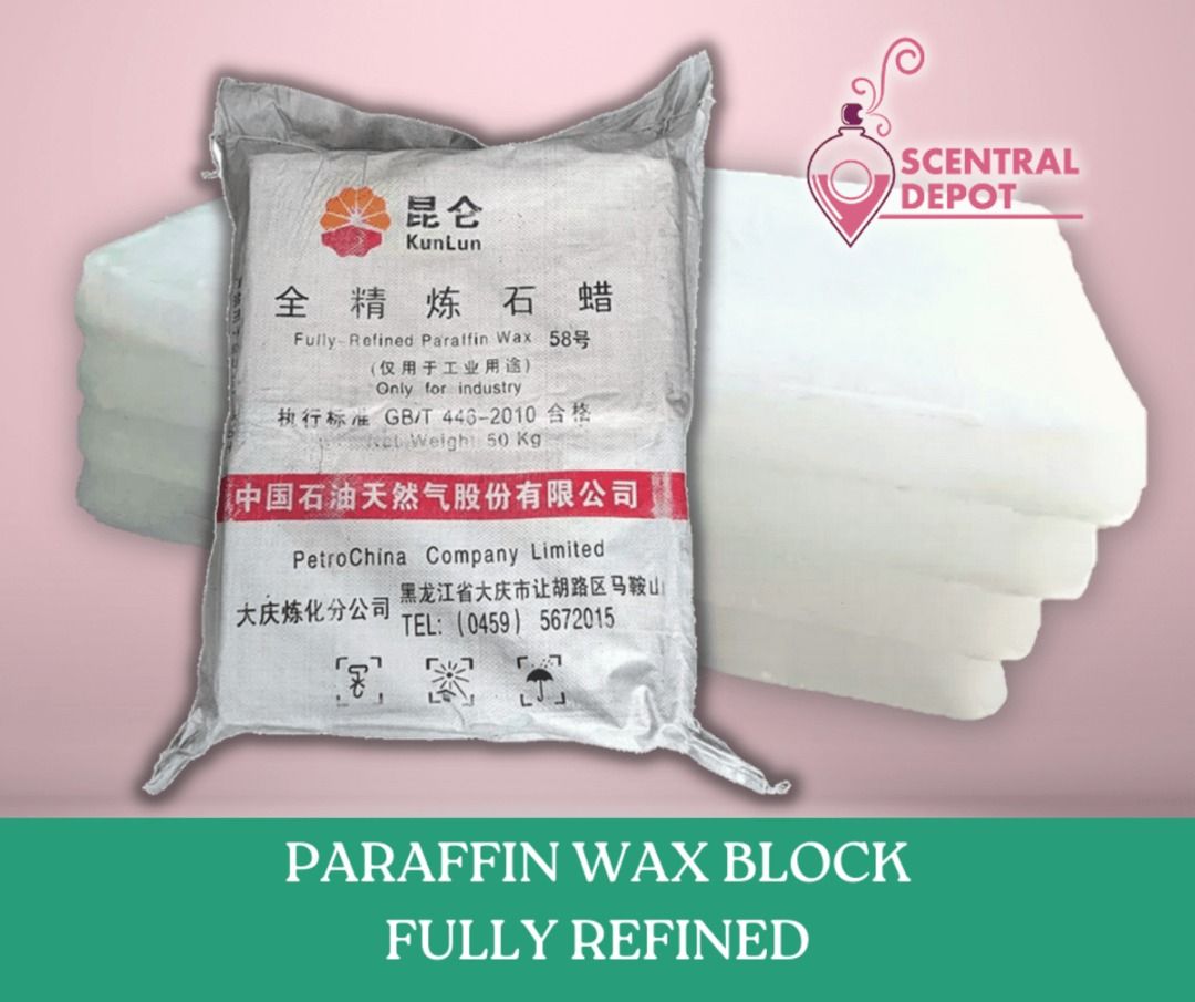 Paraffin Wax Block 1kg, 25kg, 50kg for Candle Making, Hobbies & Toys ...