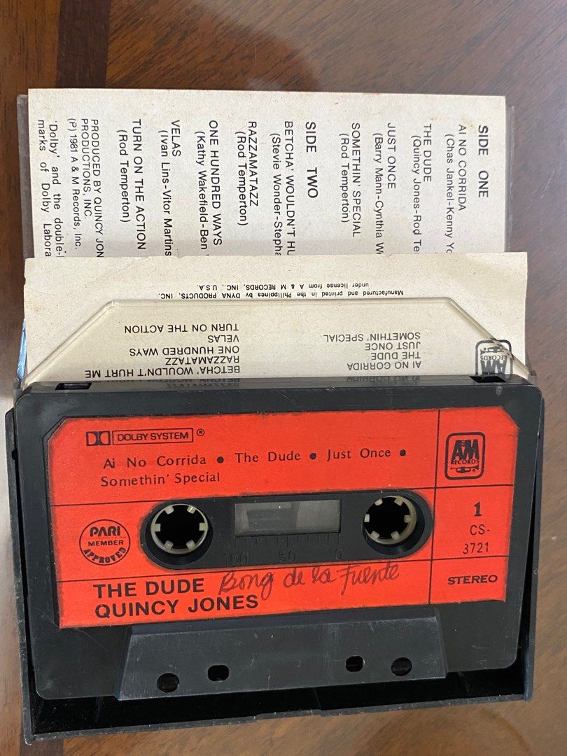 PHILIPPINE QUINCY JONES - The Dude - 1981 Cassette Tape Vintage Well Produced USED *penmarks ...