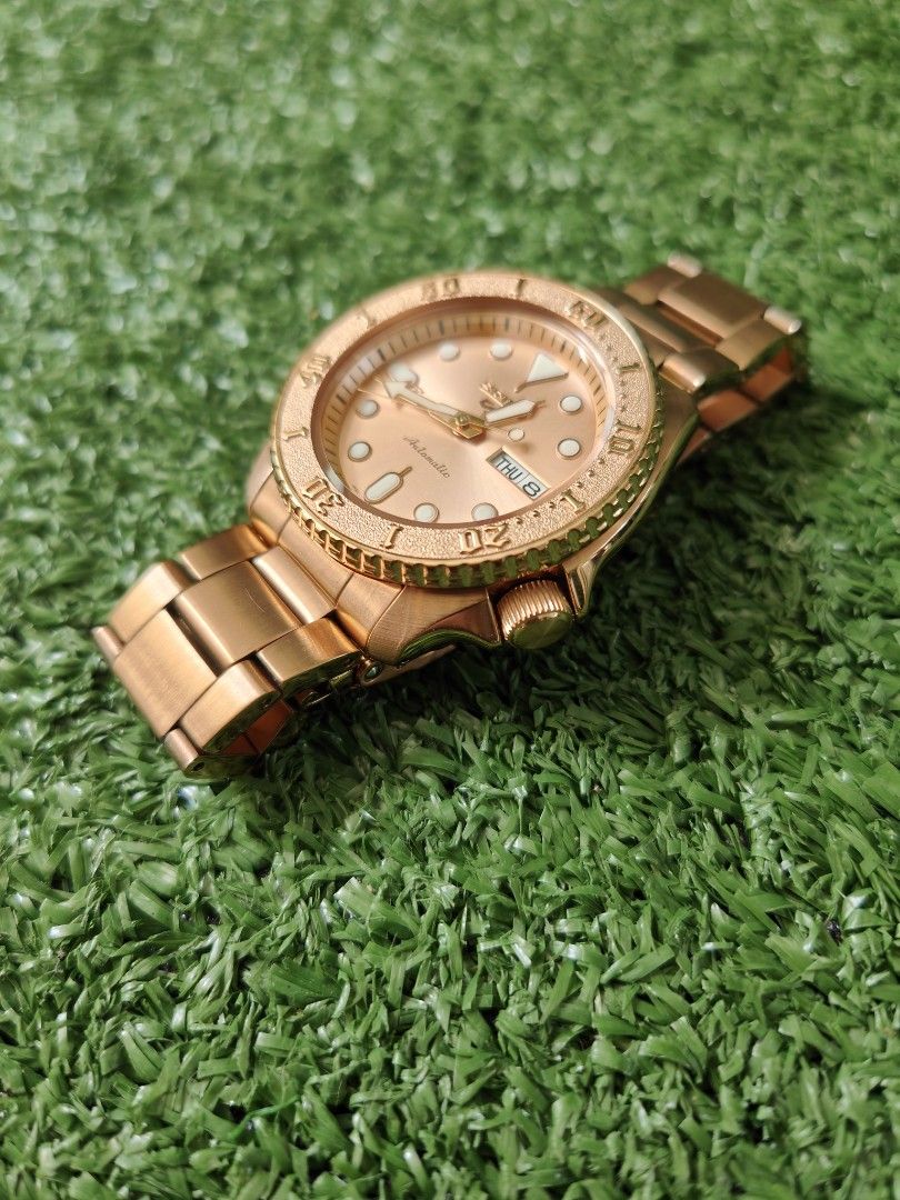 Seiko 5 Sports SRPE72K1 Rose Gold Automatic Watch 42mm, Luxury, Watches ...