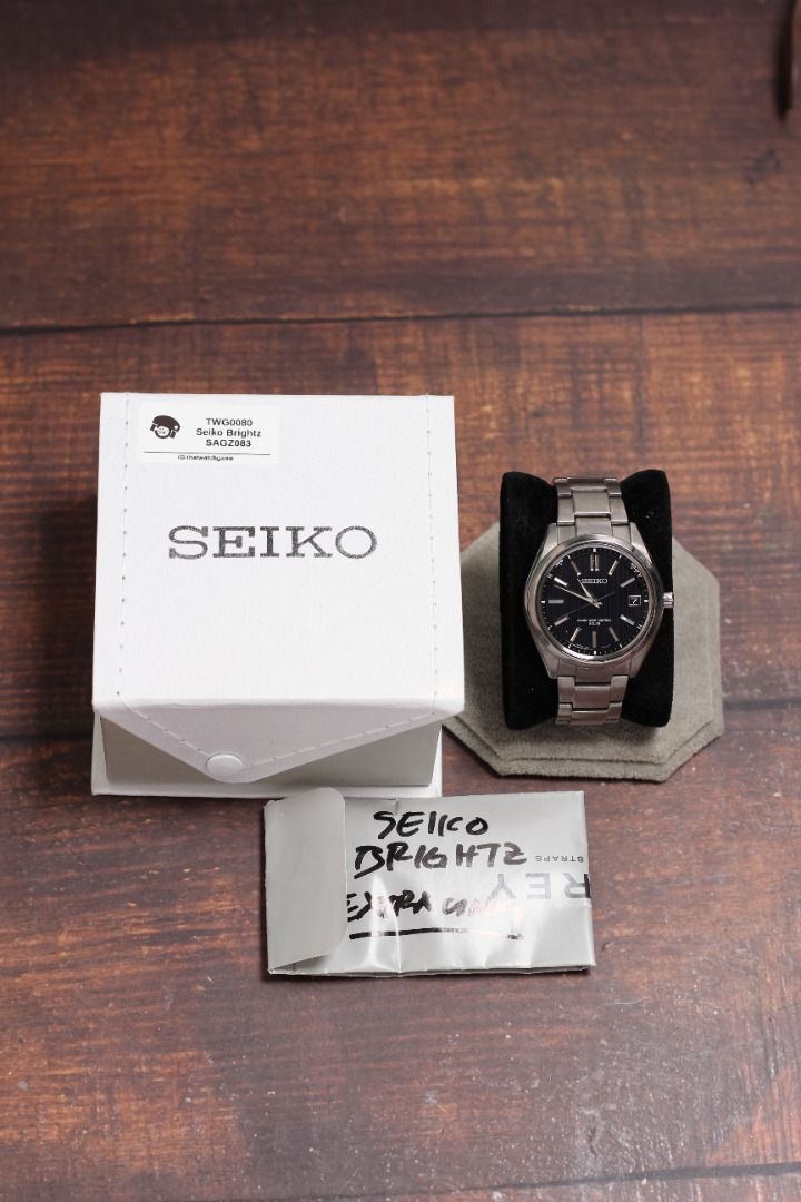 Seiko Brightz SAGZ083 (Titanium Perpetual Calendar with Radio Wave ...