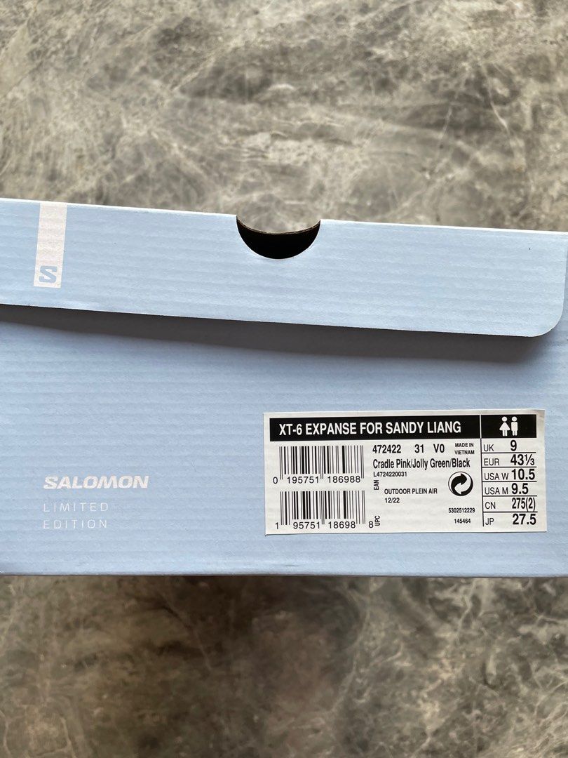 Authentic SALOMON XT-6 Expanse x Sandy Liang - US9.5 BNIB, Fesyen Pria ...