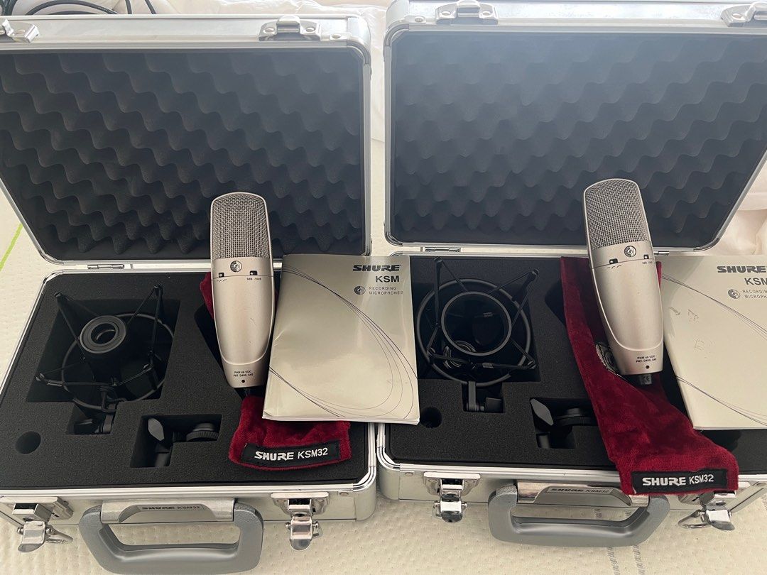 Shure KSM32 SL stereo pair, Hobbies & Toys, Musical Instruments on ...