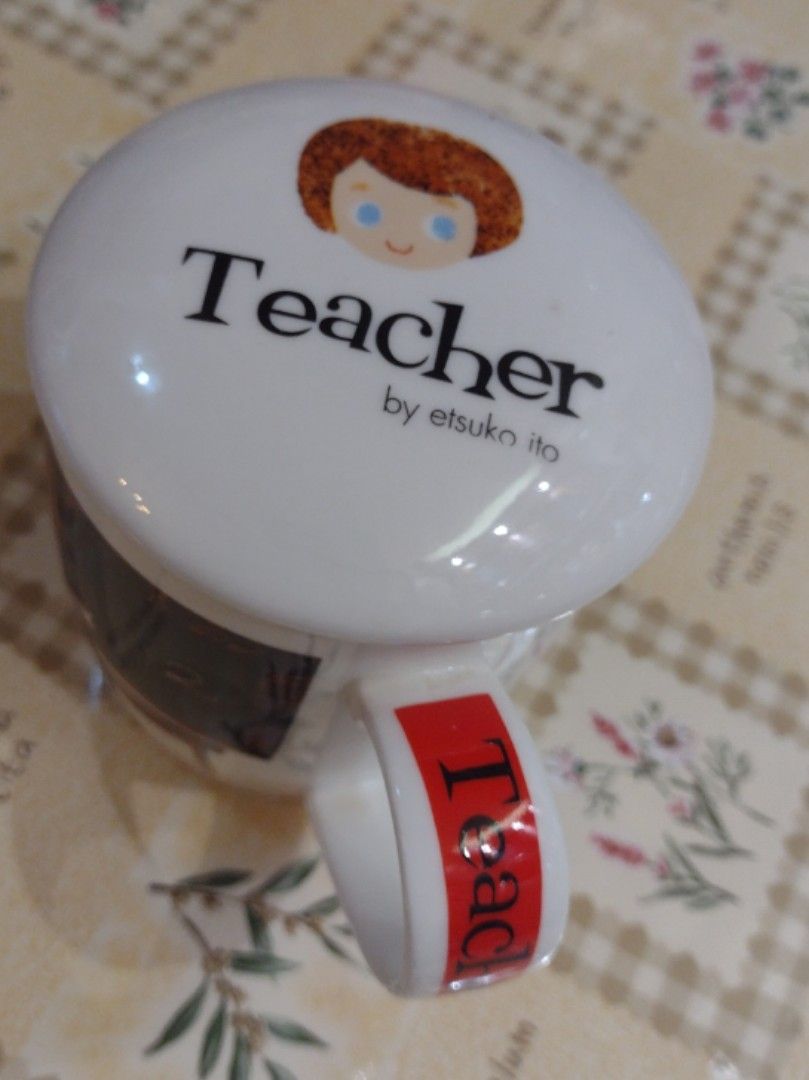 Teacher by ETSUKO ITO 陶瓷茶杯連蓋(BC), 嘢食 & 嘢飲, 其他食物及飲料 - Carousell