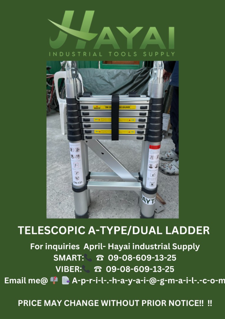 Telescopic Atype dual ladder, Commercial & Industrial, Construction ...