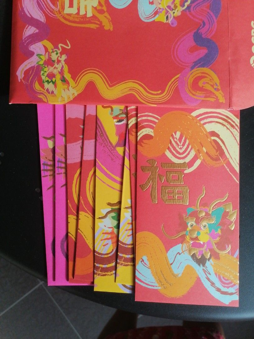 2024 ocbc bank year of the dragon red packet angpow ang pow angpau ang ...