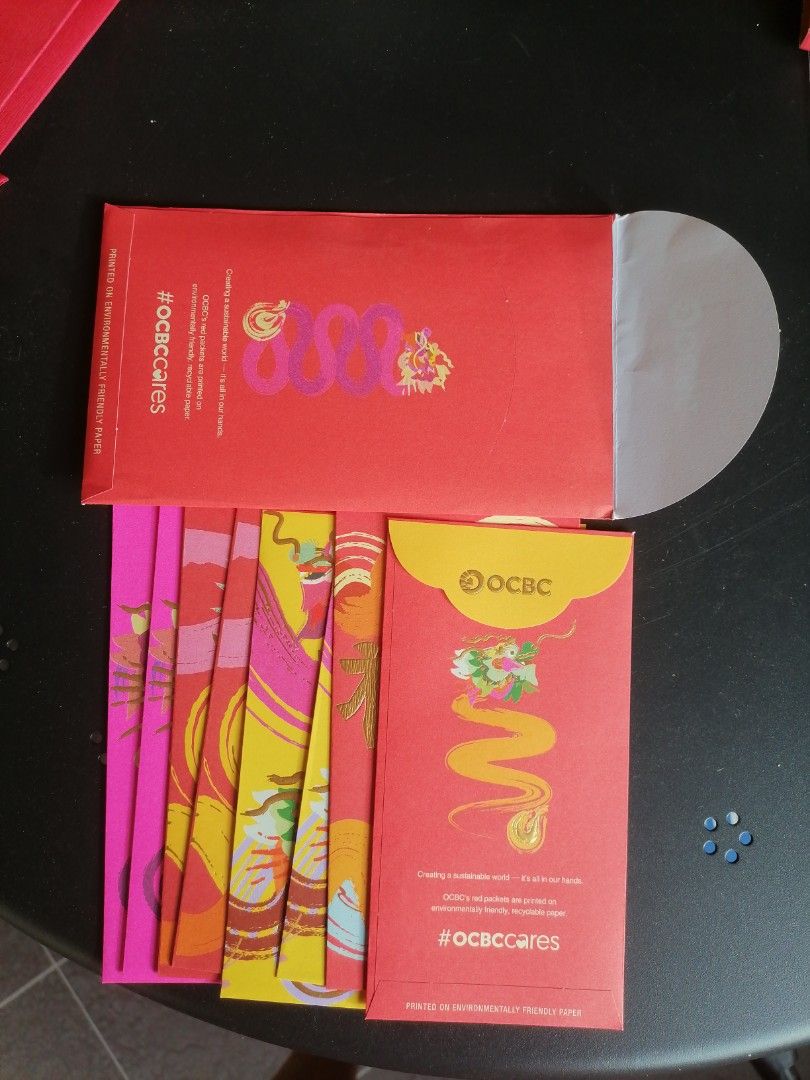 2024 ocbc bank year of the dragon red packet angpow ang pow angpau ang ...