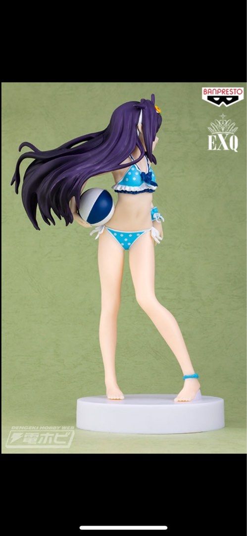 正版 日版 萬代 EXQ 刀劍神域 有紀 水著 泳裝 夏色少女 SAO 長盒 公仔 景品 模型 手辦 玩具 收藏 動漫, 興趣及遊戲, 玩具與遊戲在旋轉拍賣