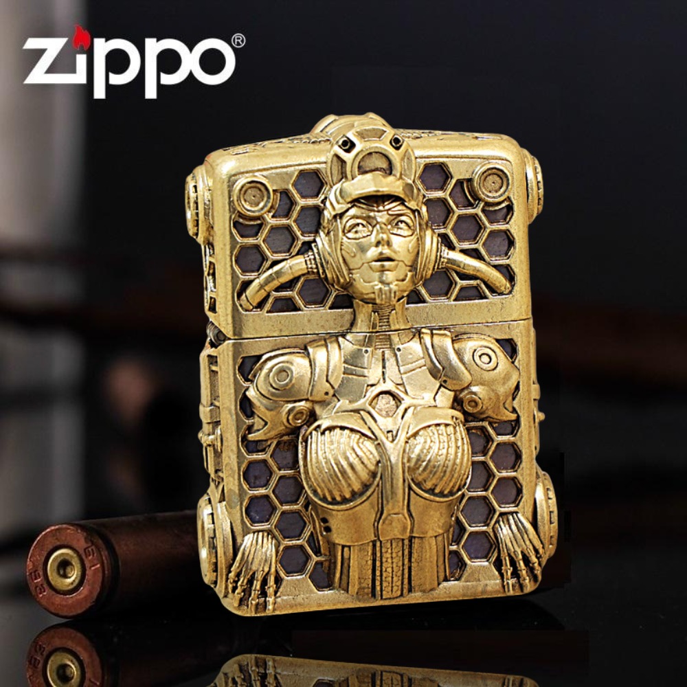 Ancient Gold Jacket Machina Comes With Iron Box Zippo Lighter, Hobbies ...