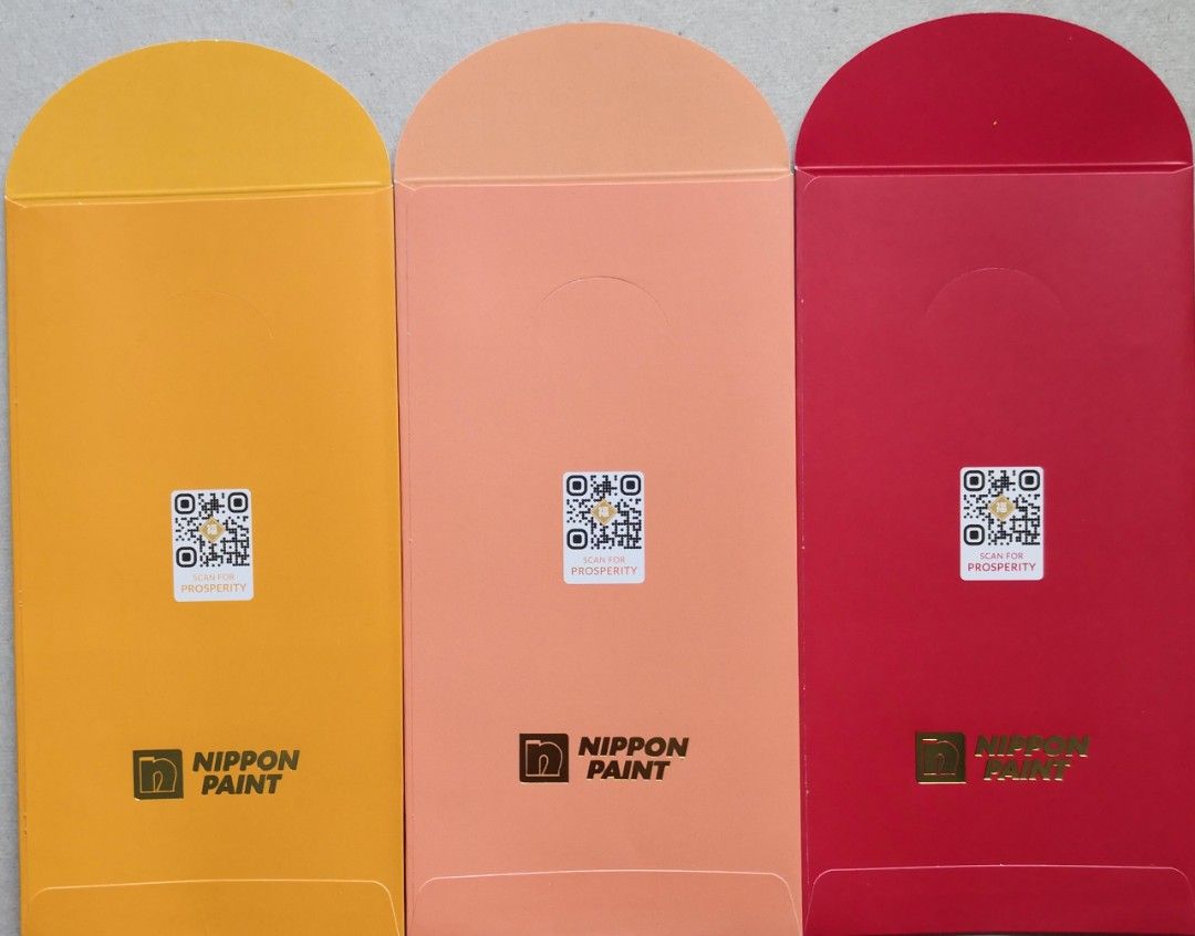 Ang Pow Packets - 2024 NIPPON Paint set of 3 colour, Hobbies & Toys ...