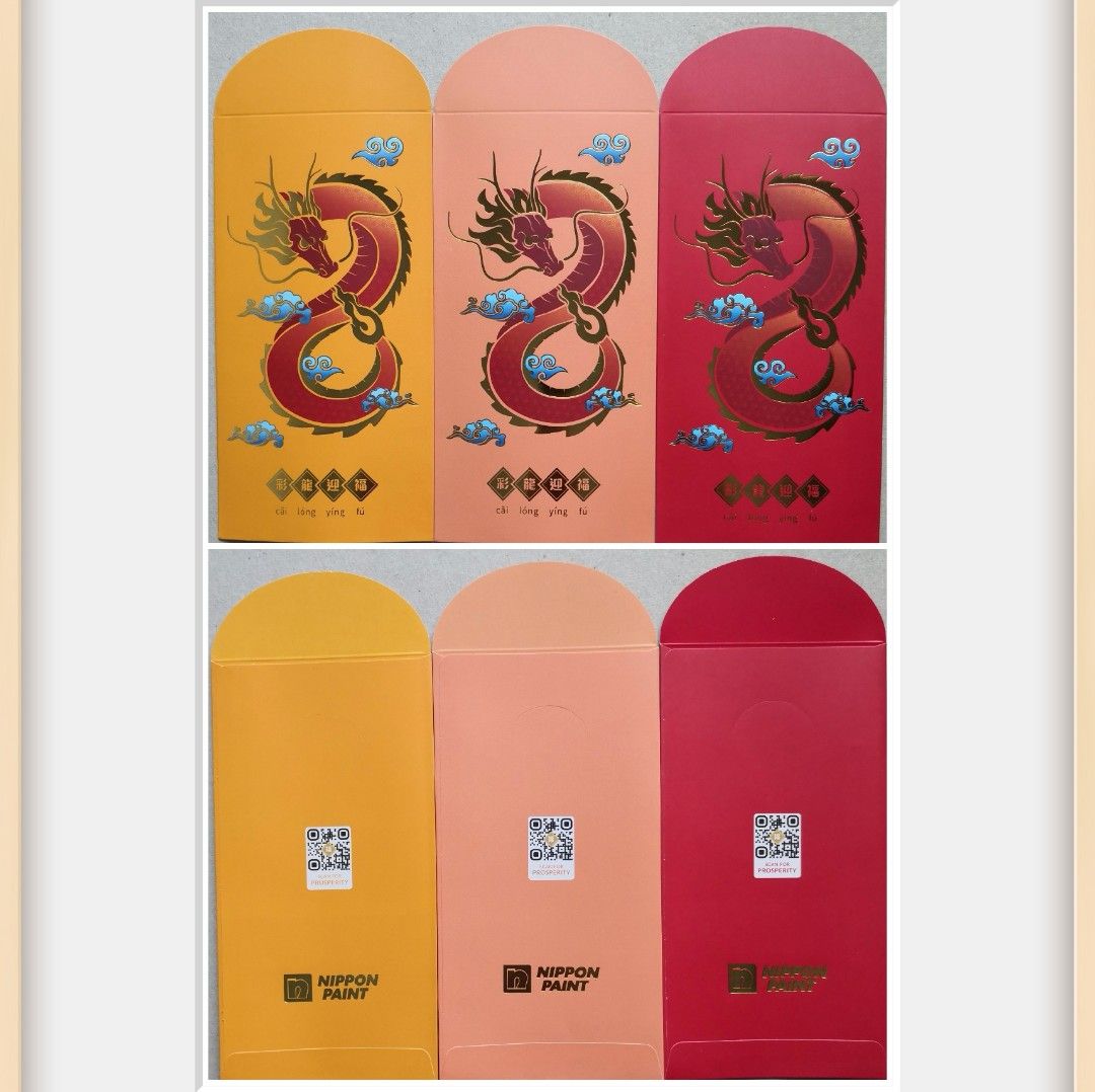 Ang Pow Packets - 2024 NIPPON Paint set of 3 colour, Hobbies & Toys ...