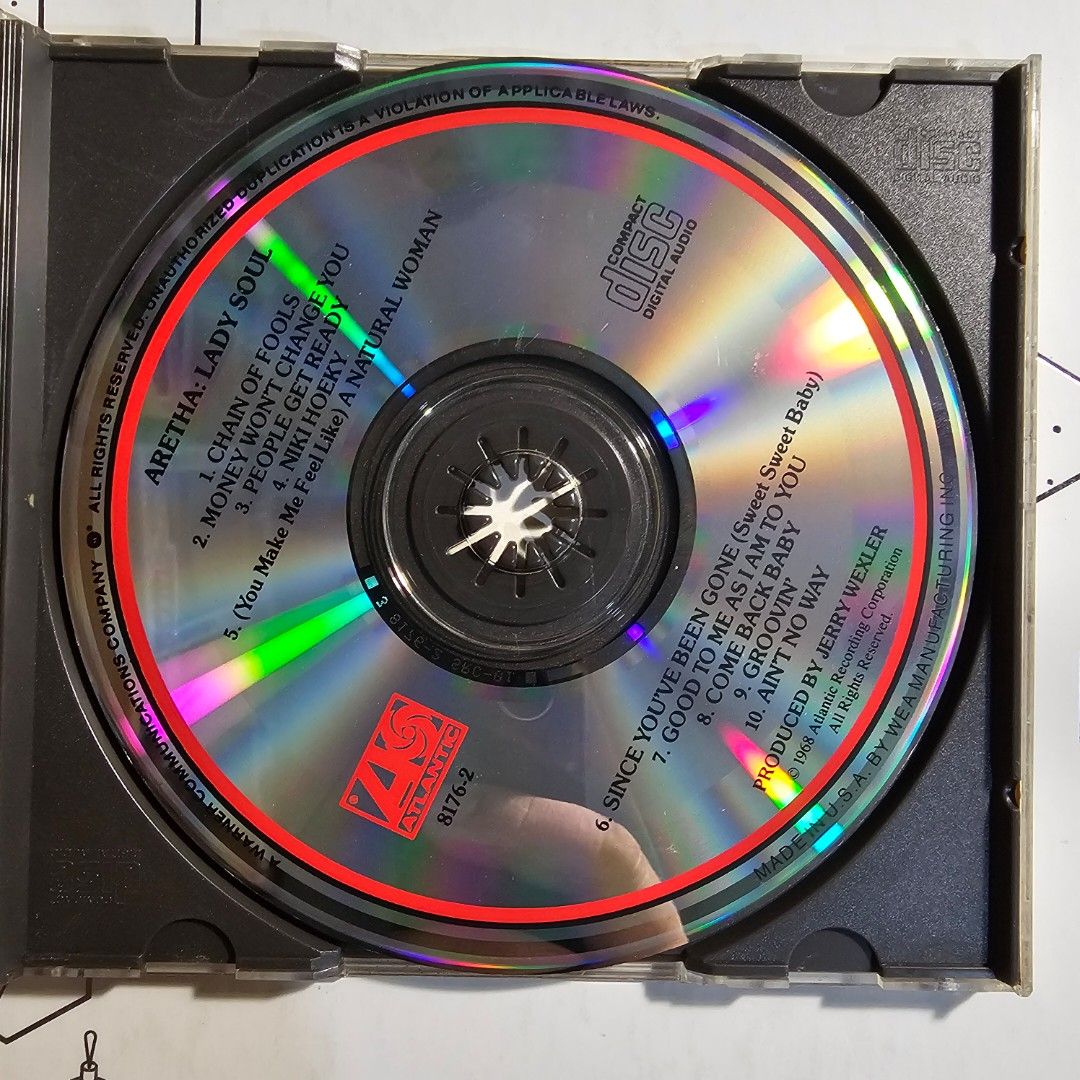 Aretha Franklin - Lady Soul - CD VG, Hobbies & Toys, Music & Media, CDs & DVDs on Carousell