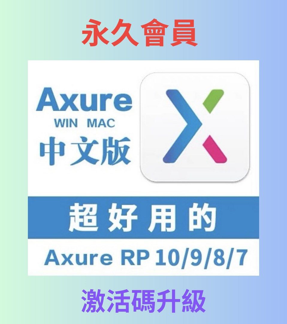 Axure RP（8/9/10版）中文原型設計工具，永久激活（適用Win/Mac M1） 授權碼 axure rp 10, 工作, 兼職, 客服在旋轉拍賣