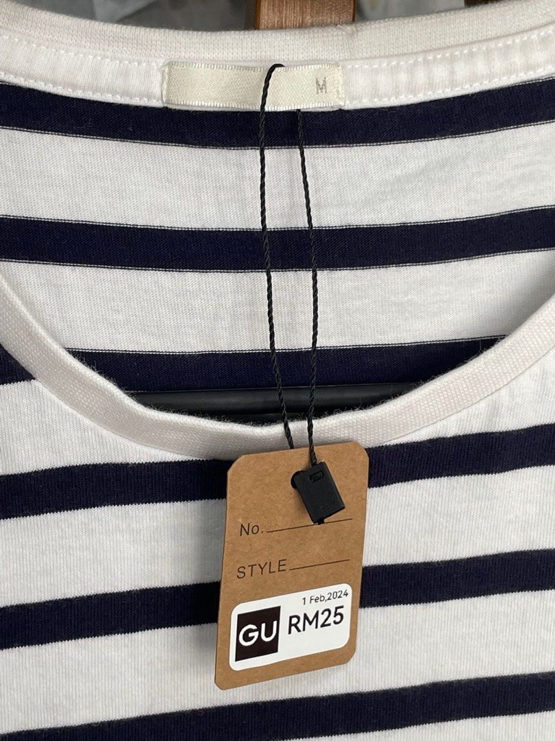 BAJU RAYA Uniqlo Muji GU Tshirt Stripe Belang Pocket Tee Poket, Men's Fashion, Tops & Sets ...