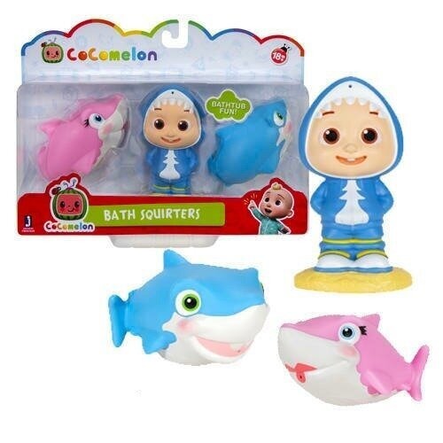 【愛上洗澡系列】Cocomelon Baby Shark JoJo 套裝｜JJ 沖涼玩具, 兒童＆孕婦用品, 嬰兒玩具 - Carousell