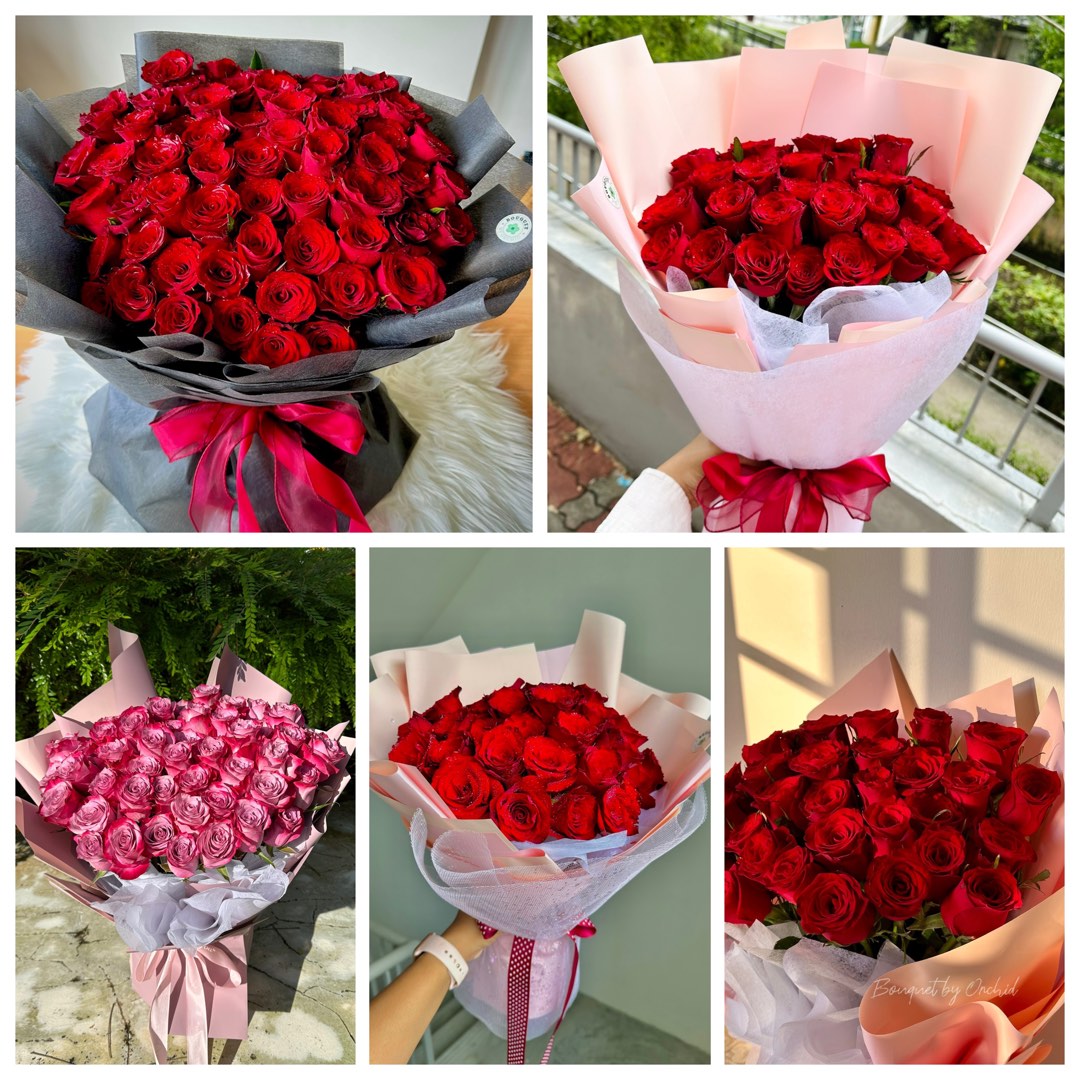 Fresh Rose Bouquet | Fresh Flower Bouquet , Hobbies & Toys, Stationery ...