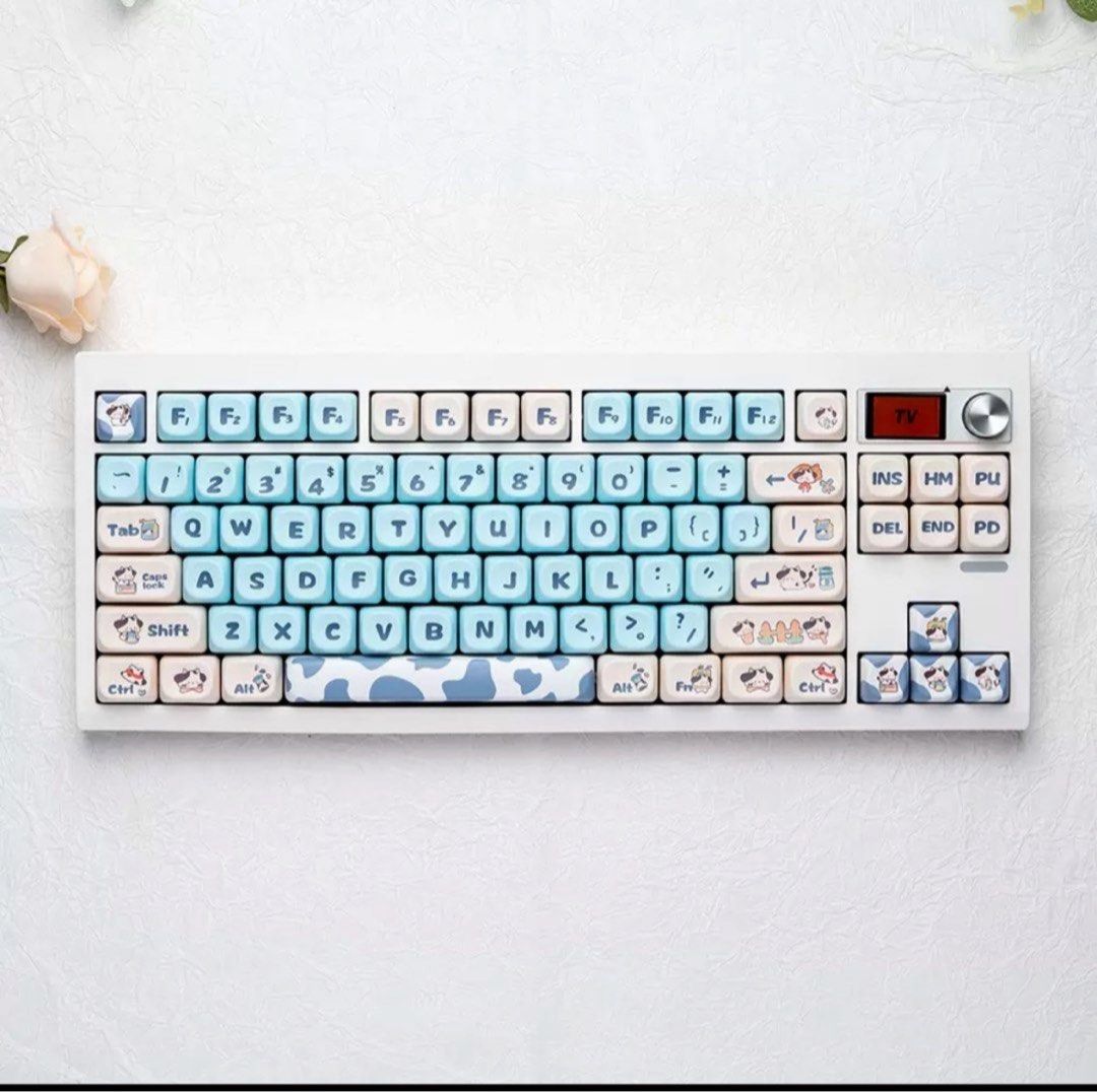 Fully built GMK87 TKL wireless/wired custom mechanical keyboard (fully ...