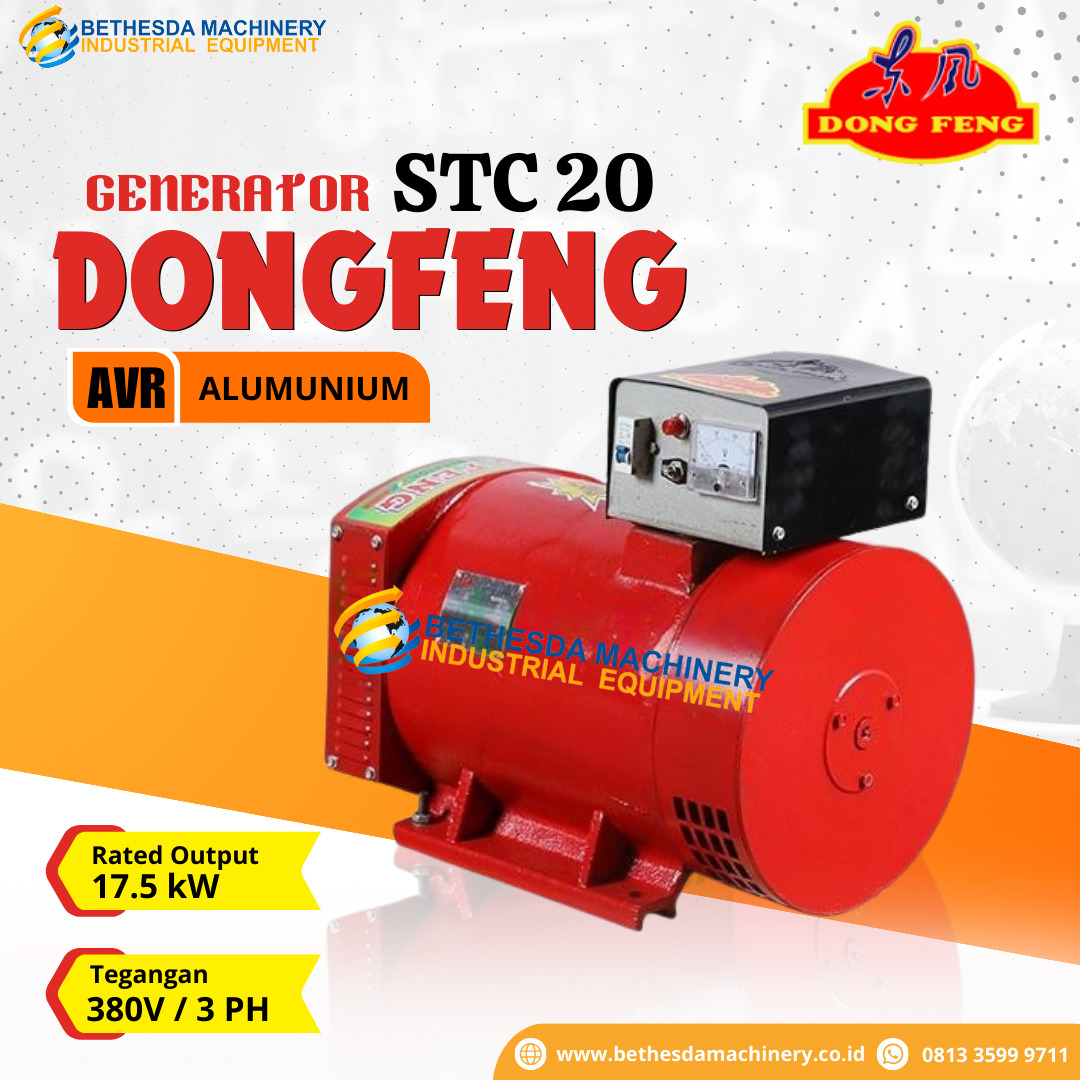 Generator Dongfeng STC 20 Alternator 20000 Watt AVR 3Phase, Motor di Carousell