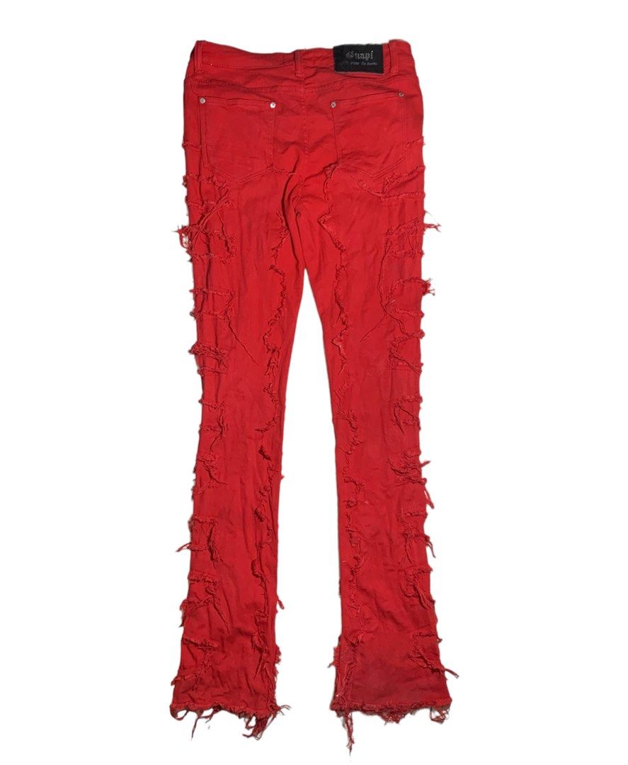 Guapi red stack jeans, Women's Fashion, Bottoms, Jeans & Leggings on ...