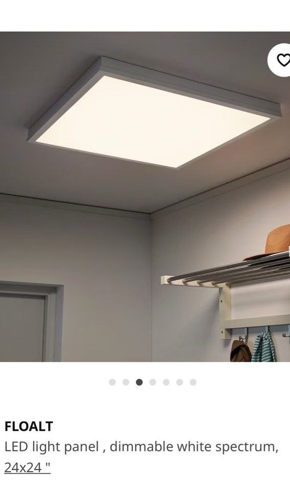 IKEA FLOALT LED Light Panel Smart Dimmable White Spectrum, Furniture ...
