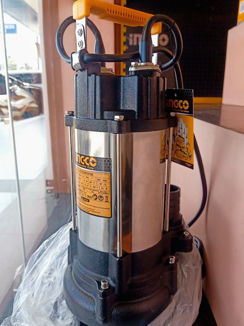 Ingco Submersible pump 1.5hp, Commercial & Industrial, Industrial ...